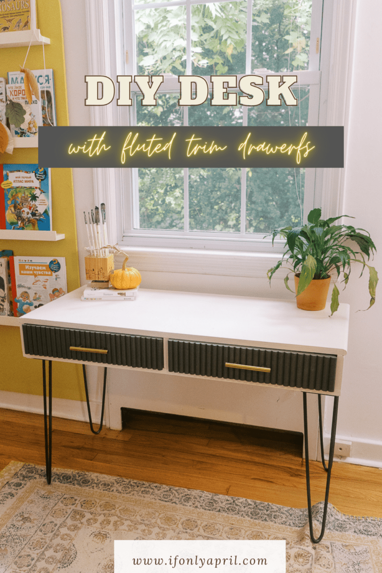 DIY easy desk with drawers - If Only April